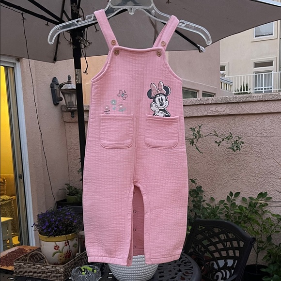 Disney | Bottoms | Disney Minnie Mouse Pink Kids Overalls | Poshmark